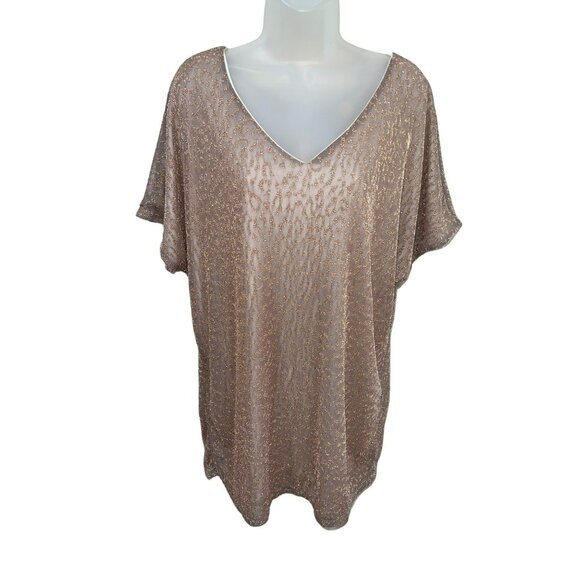 Adrienne | Dresses | Nwt Adrienne Angle Front Shift Dress Taupegold ...